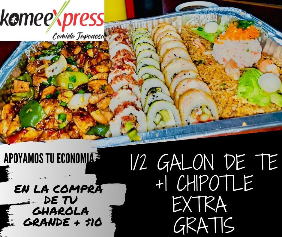 Menu at Kome Express restaurant, Mexicali, Rio presidio y montes de oca ...