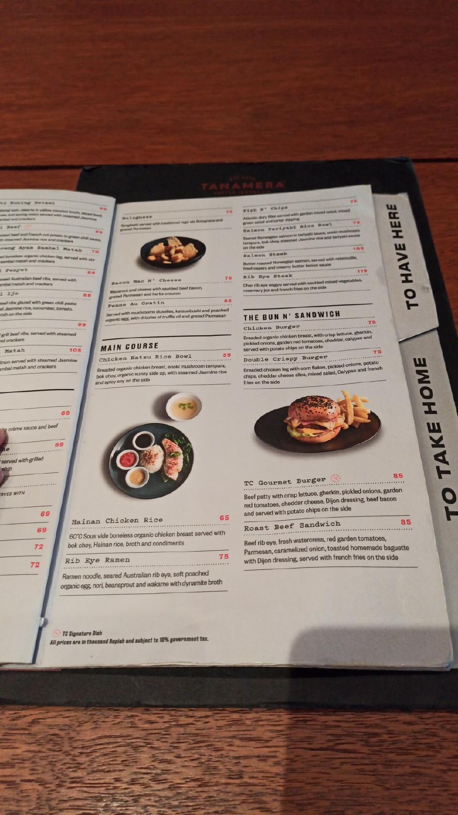 Menu at Tanamera Coffee & Roastery Pettarani Business Centre cafe, Makassar