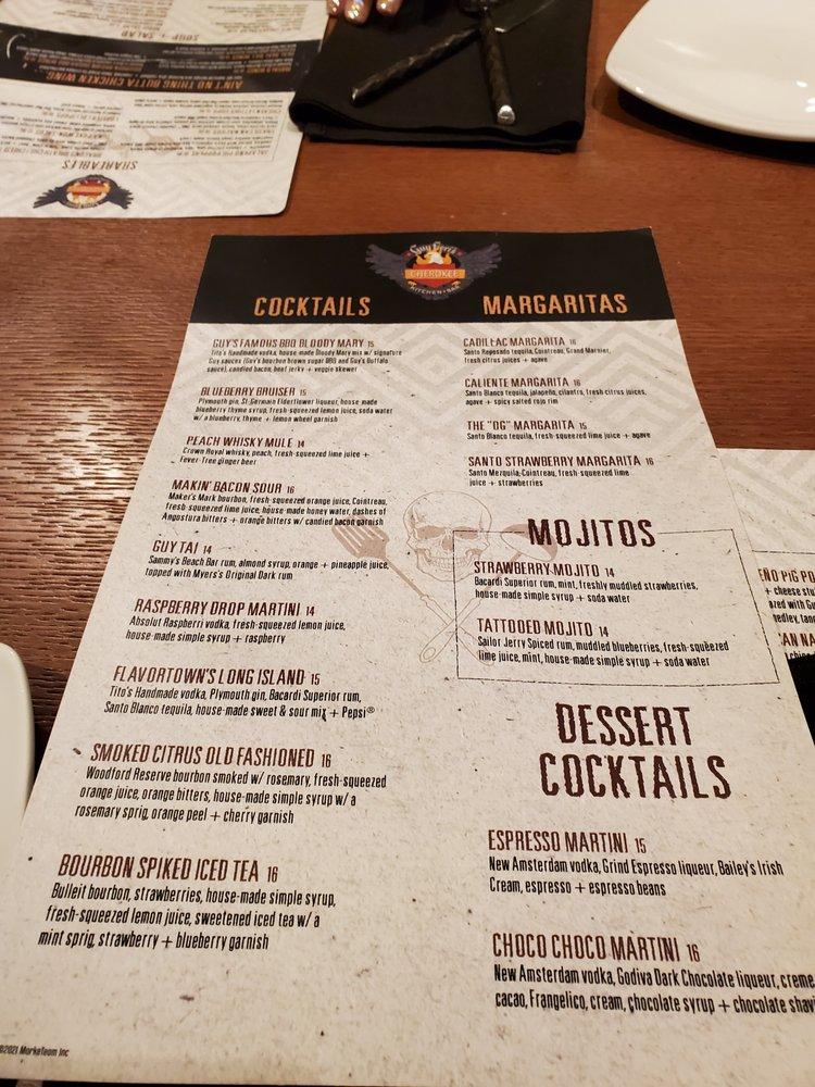 Menu at Guy Fieri's Cherokee Kitchen & Bar, Cherokee