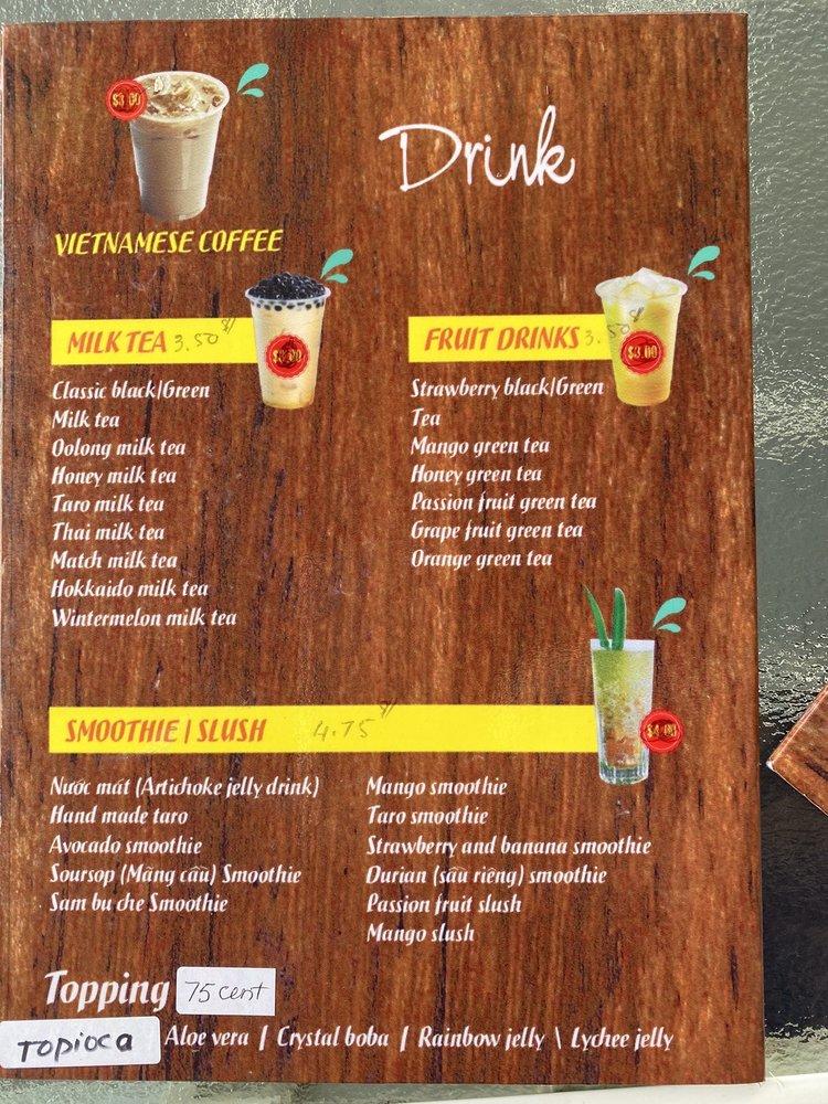 Menu at Khang Vietnamese Sandwich & Cafe, Houston