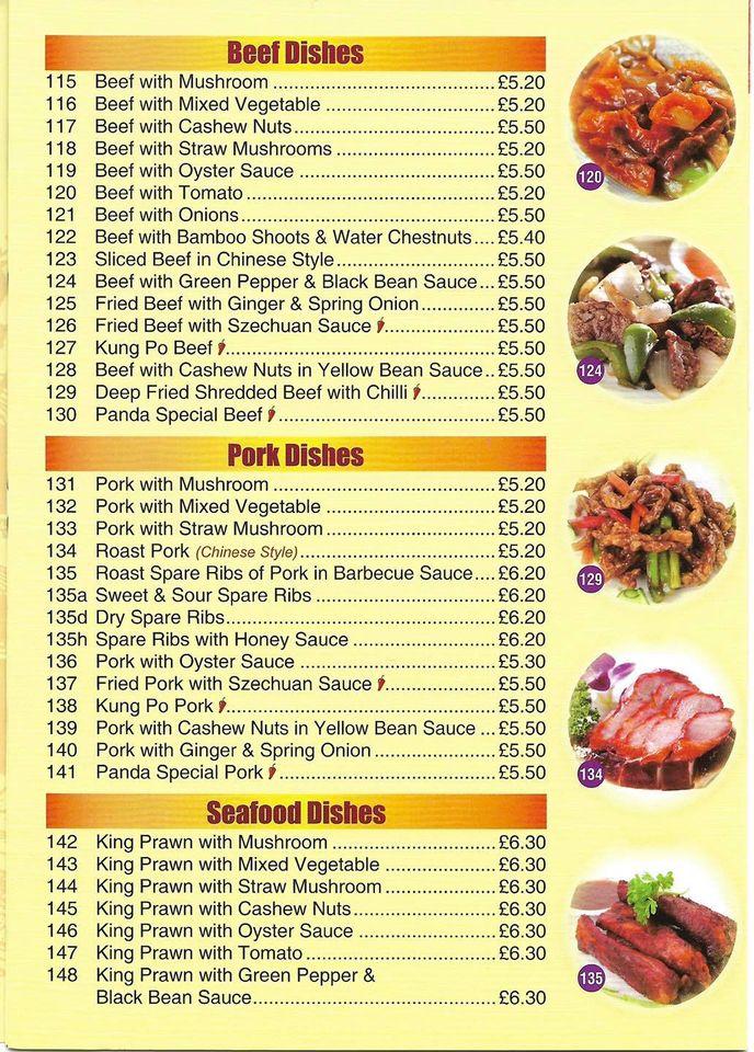 Menu at New Panda fast food, Ferndown