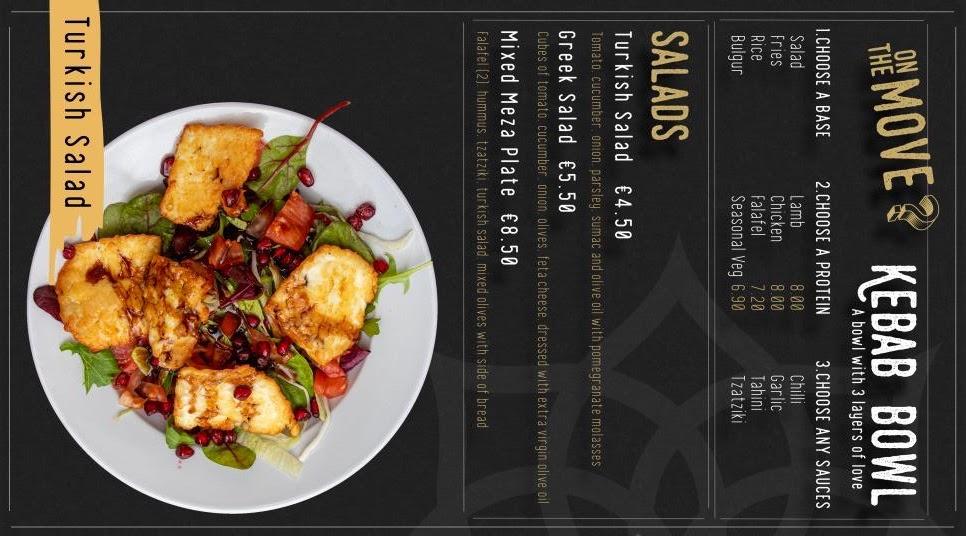 Carta del restaurante Reyna, Dublin