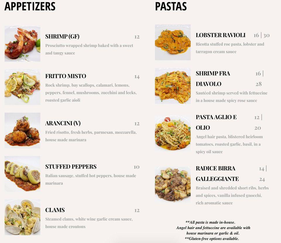 Menu at Nora pub & bar, Cleveland