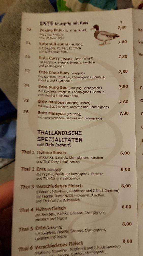 Speisekarte von Ginseng Asiatische Spezialitäten restaurant, Heiligenroth