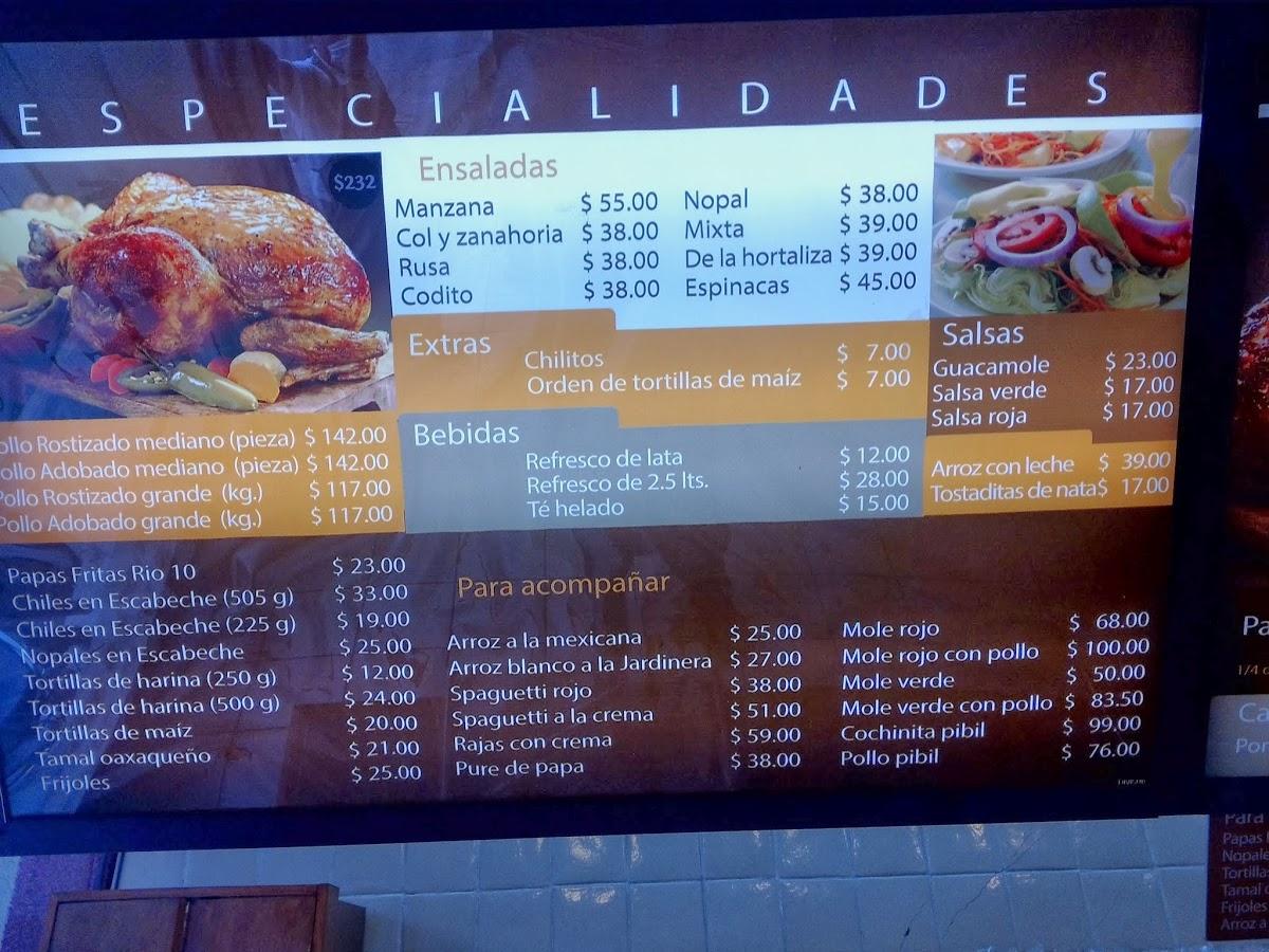 Carta del restaurante Pollos Río 10 Coyoacán, Ciudad del México, Av ...
