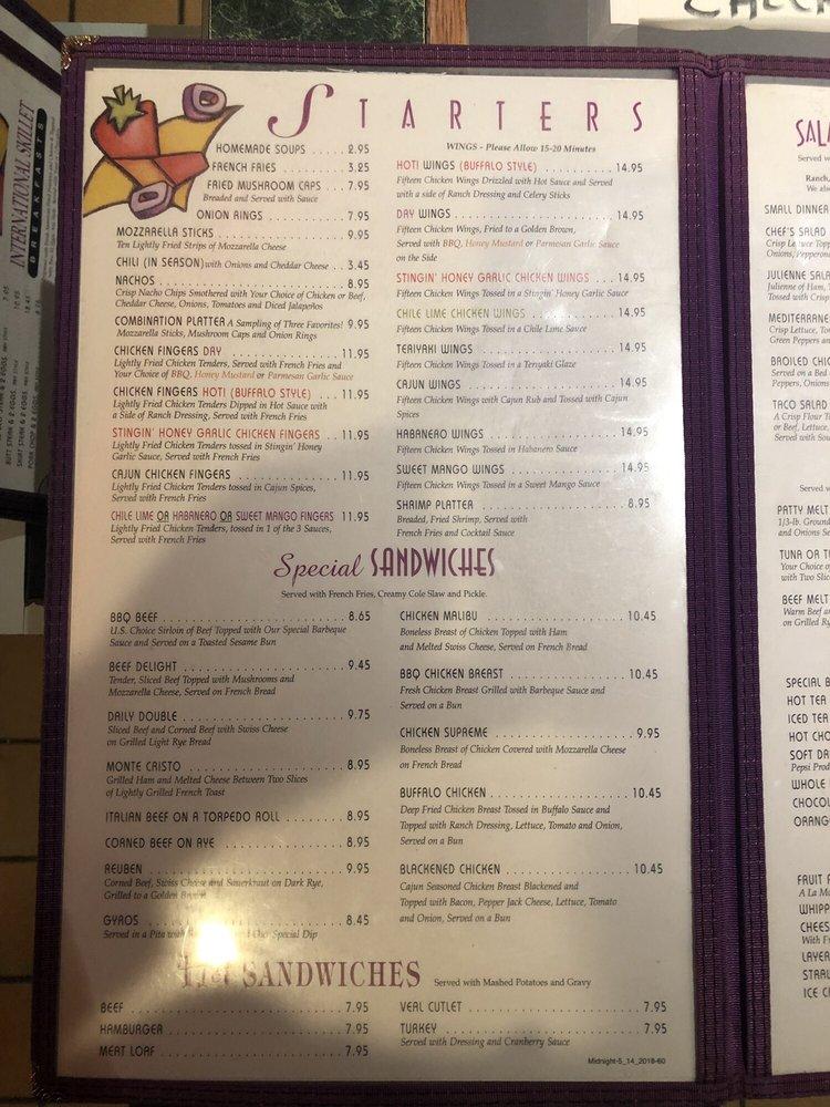 Menu at Purple Steer Restaurant, Whiting, Indianapolis Blvd
