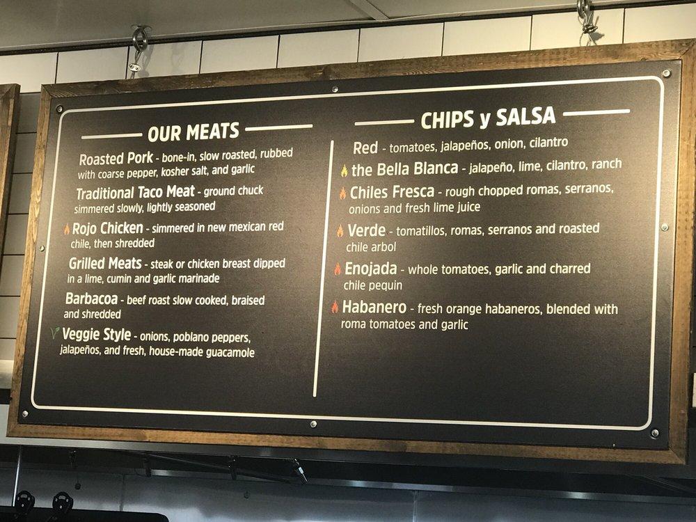Menu at Chiloso Mexican Bistro restaurant, Denton