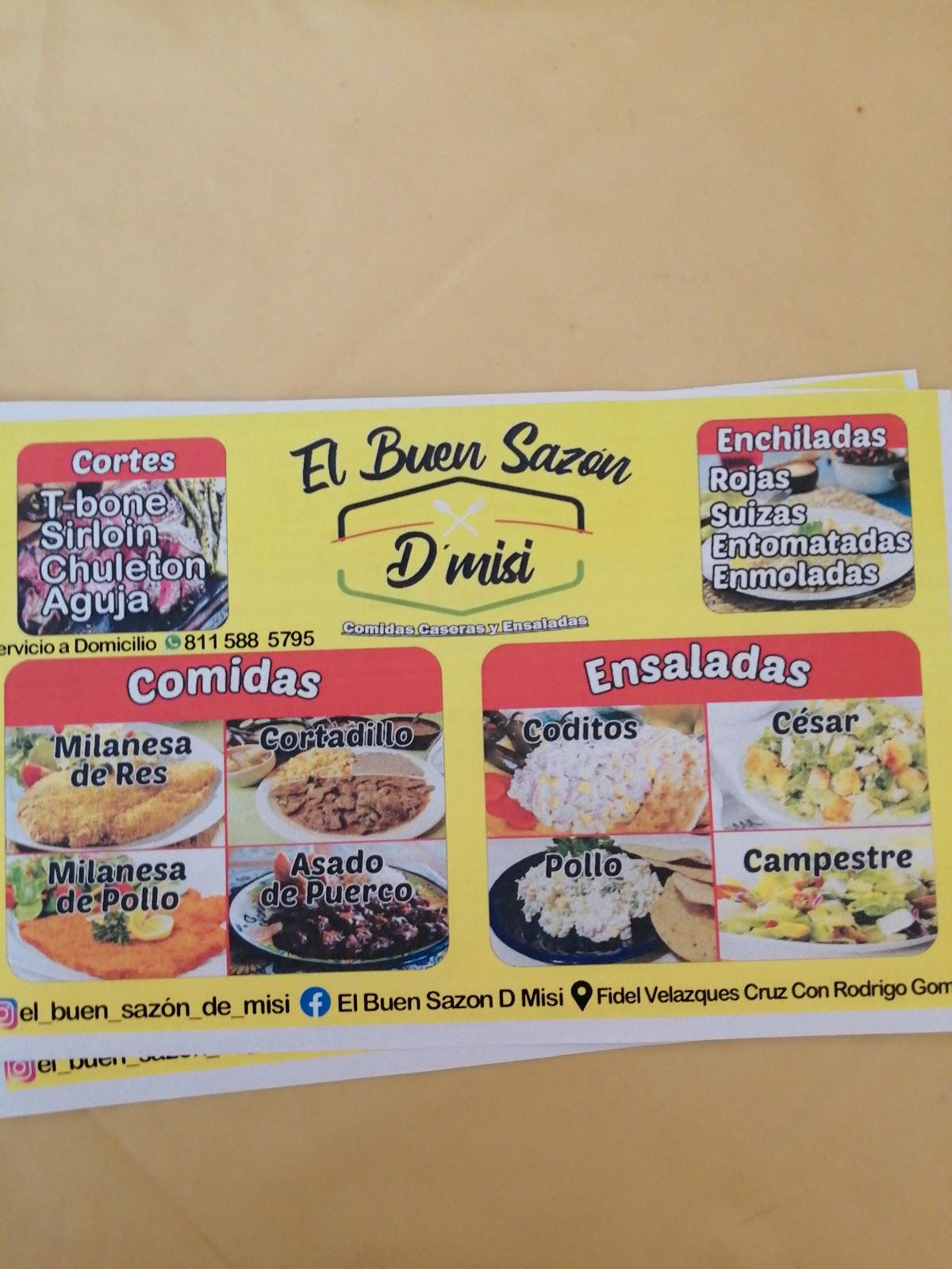 Menu at El buen sazon de misi restaurant, Monterrey