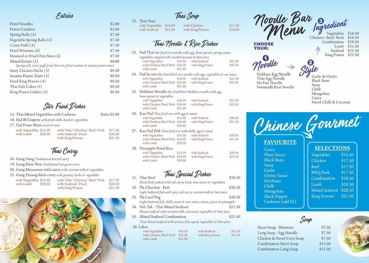 Menu at Greenbank Asian Kitchens restaurant, Greenbank