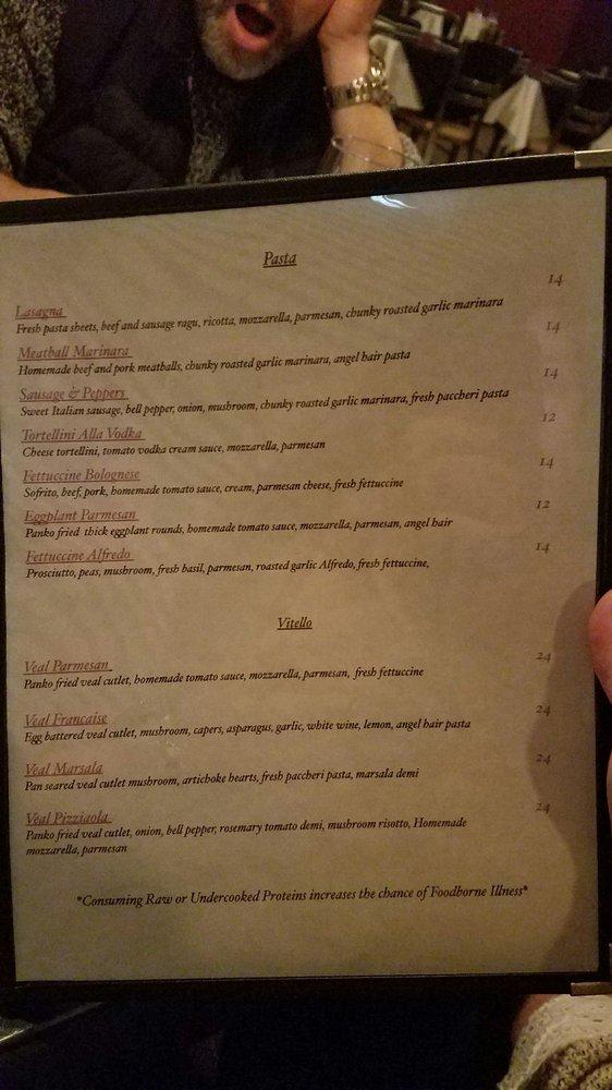 Menu at Mangia Qui Italian Bistro restaurant, Virginia Beach