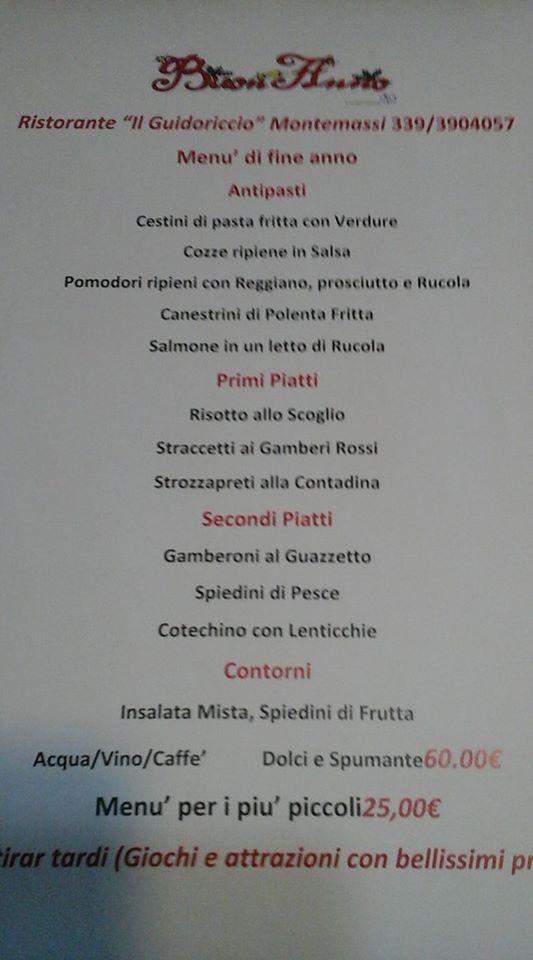 Menu da Ristorante tipico toscano "Guidoriccio" - CUCINA casalinga ...