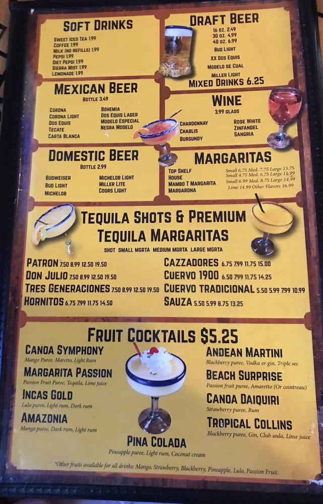 Menu at Don Bigotes Centre restaurant, Centre