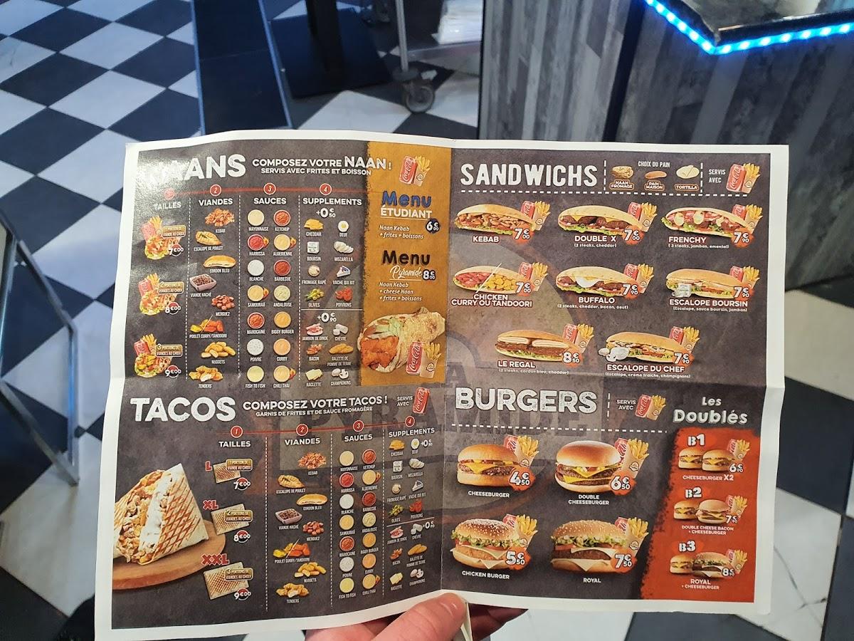 Menu at LA PYRAMIDE restaurant, Amiens