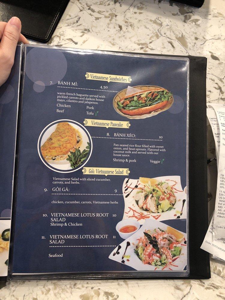 Menu at Pho 77 Rialto restaurant, Rialto