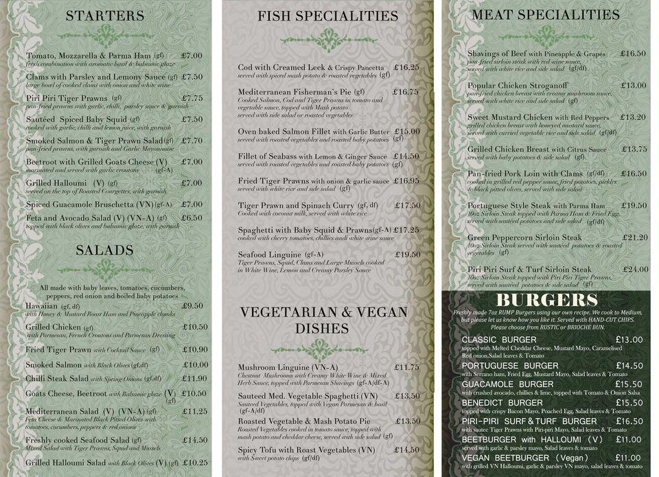 Menu at Quayside Plaza restaurant, Great Yarmouth
