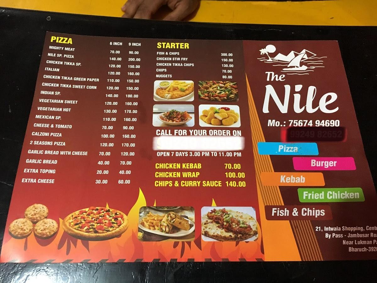 Menu at The Nile Pizza, Bharuch