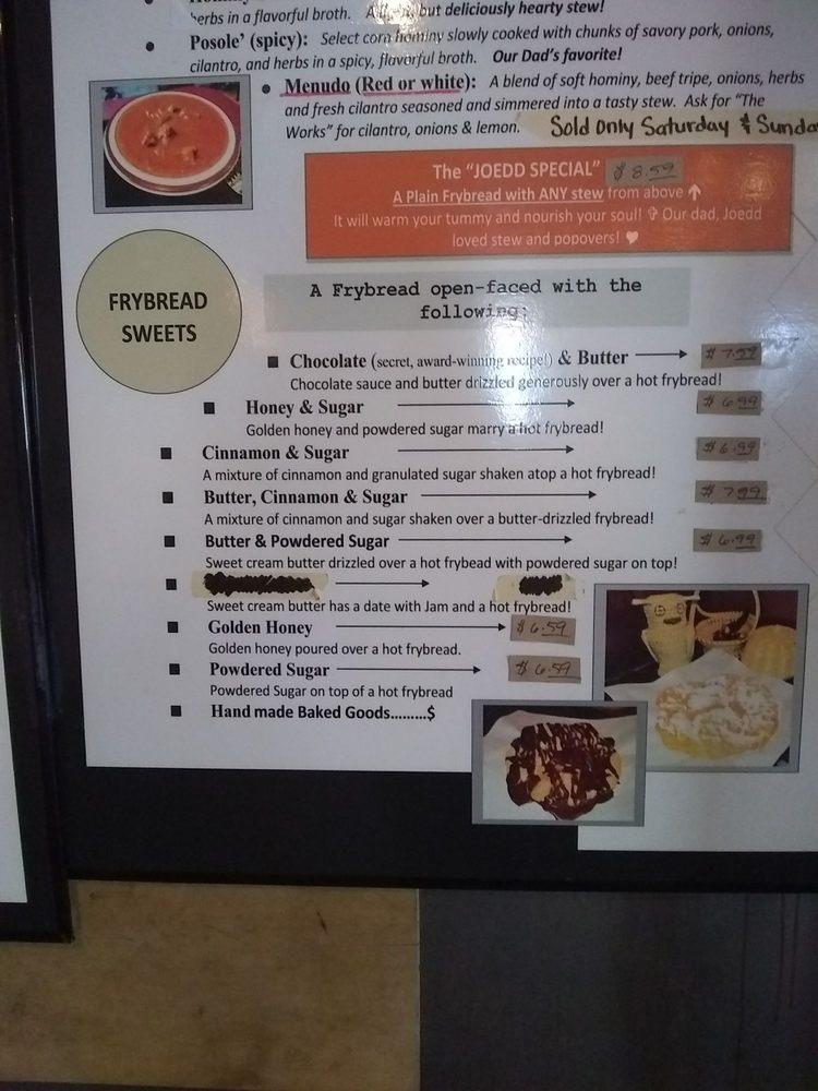 Menu at Fry Bread House restaurant, Phoenix, N 7th Ave