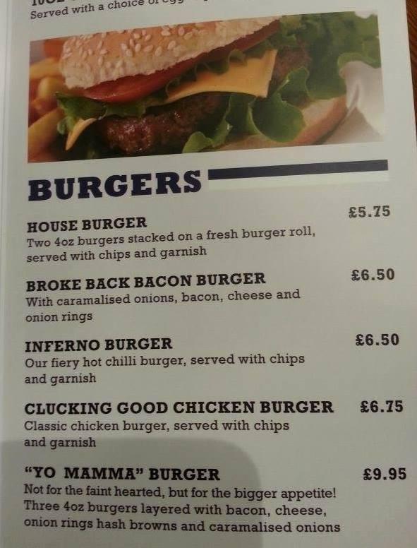Menu at Stanley Arms pub & bar, Holyhead