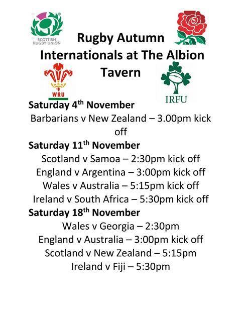 Menu at The Albion pub & bar, Farnham