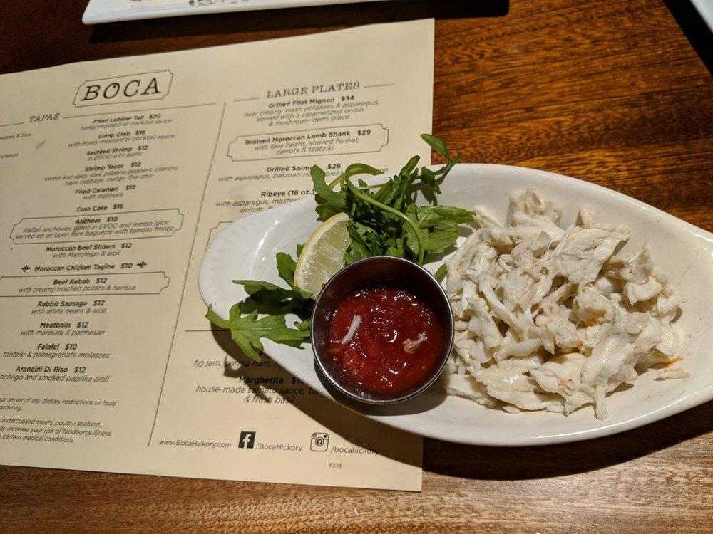 Menu at Boca pub & bar, Hickory
