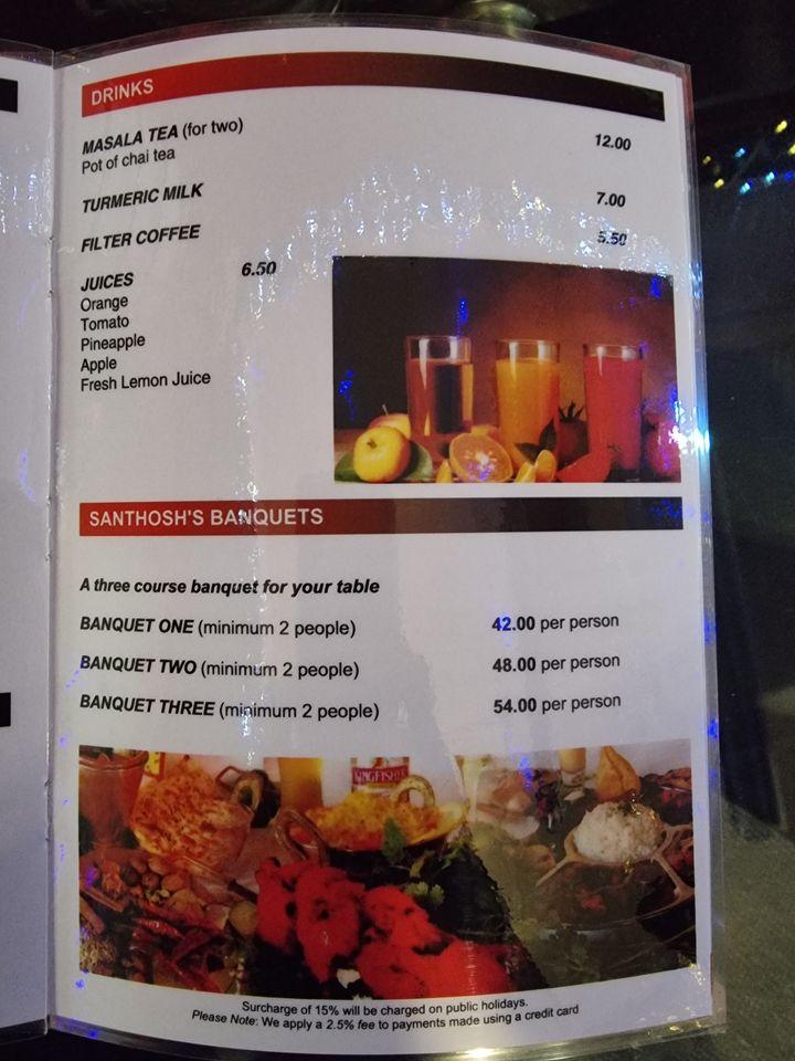 Menu at Kumar's Something Special restaurant, Paeroa