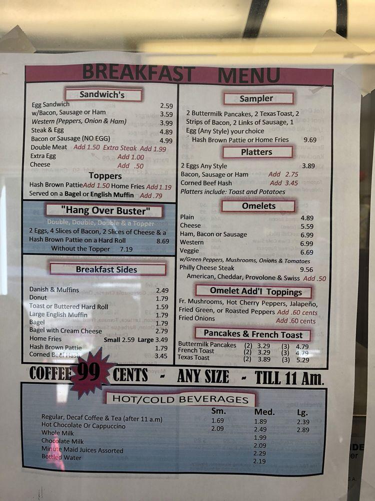 Menu at Lake Zoar Drive-In fast food, Monroe