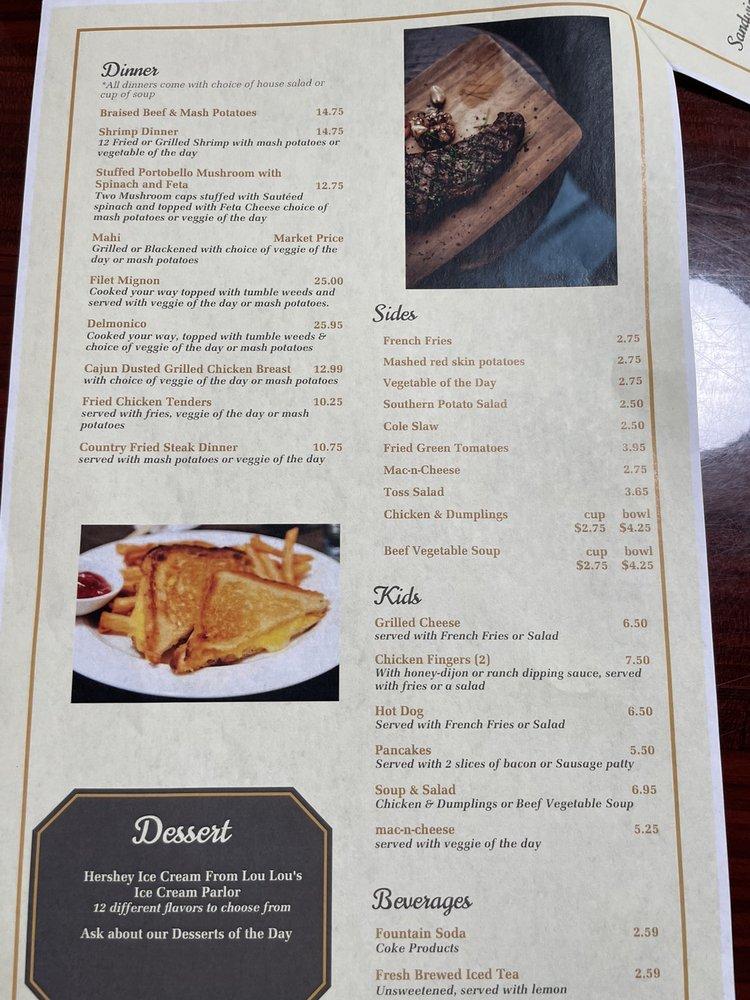 Menu at The Butcher Block Kitchen restaurant, Groveland