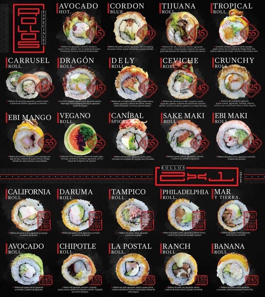 Carta del restaurante La Postal Teriyaki & Sushi Suc, Planetario, Tijuana