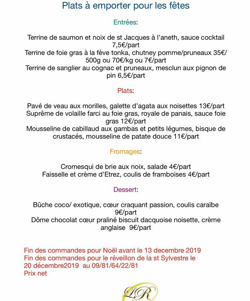 Menu au Bar/restaurant Le Renouveau, Pont-de-Vaux