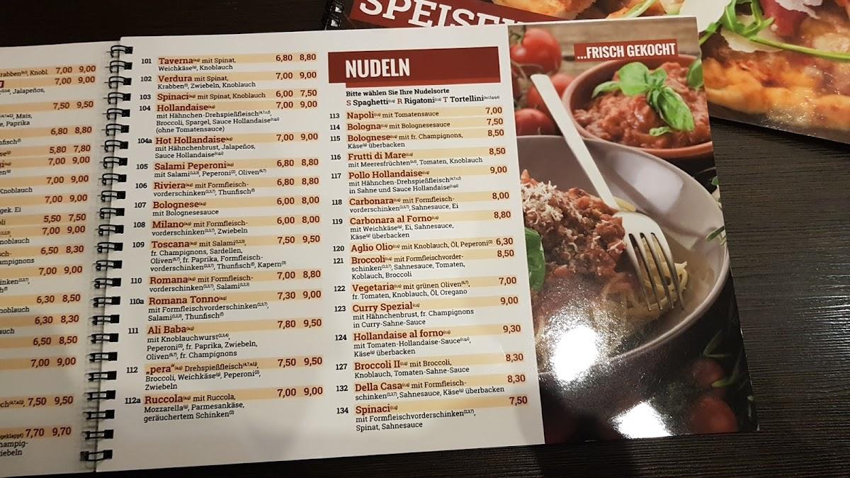 Speisekarte von pera Grill & Pizzeria, Windeck