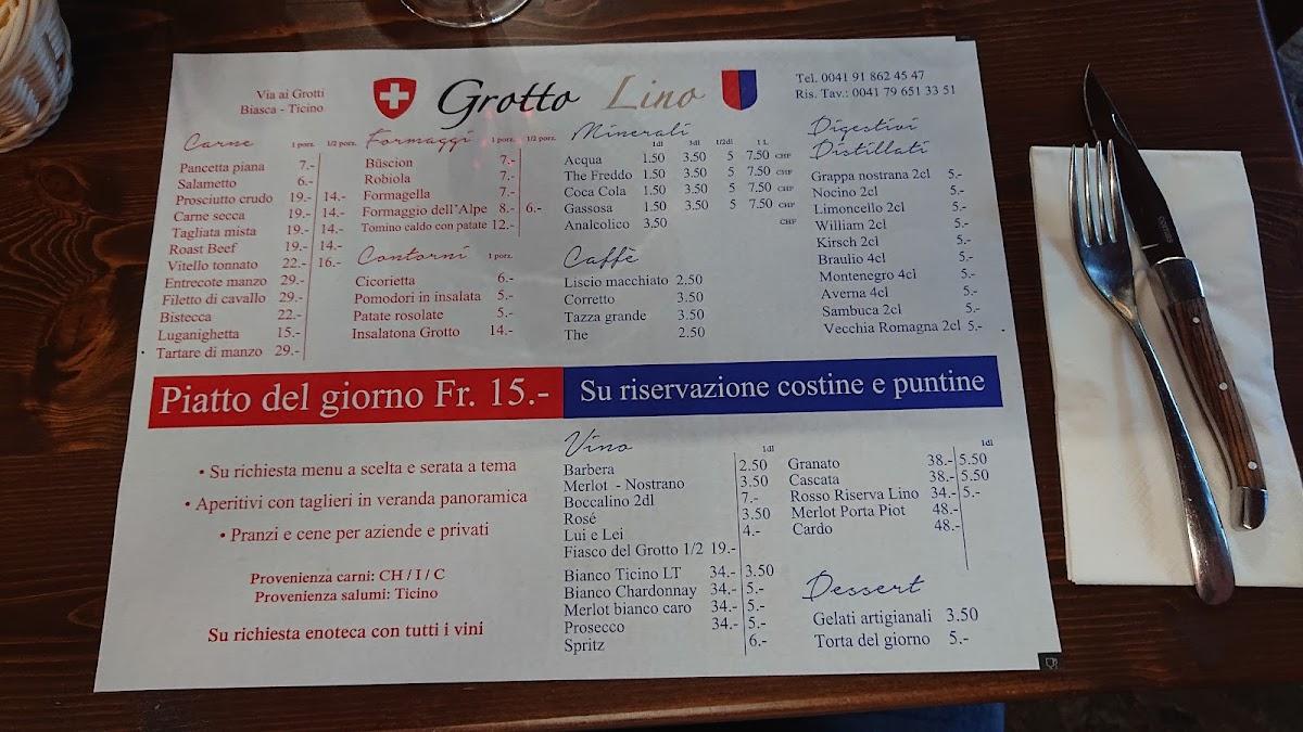 Carta de Grotto Lino, Biasca