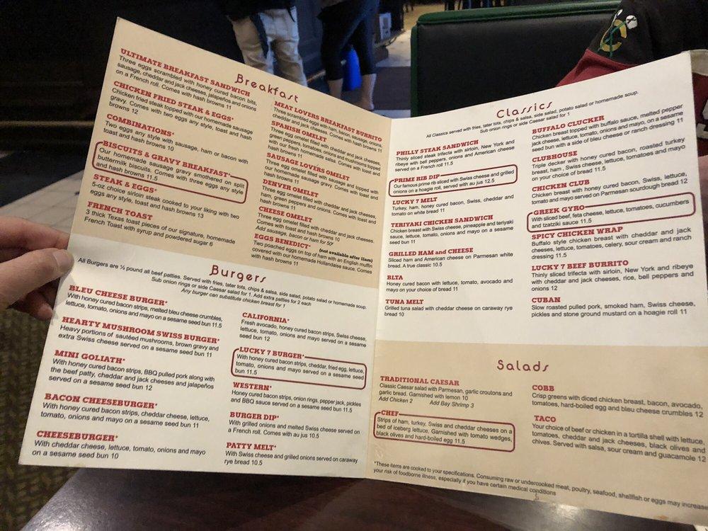 Menu at Lucky 7 Bar and Grill, Kirkland