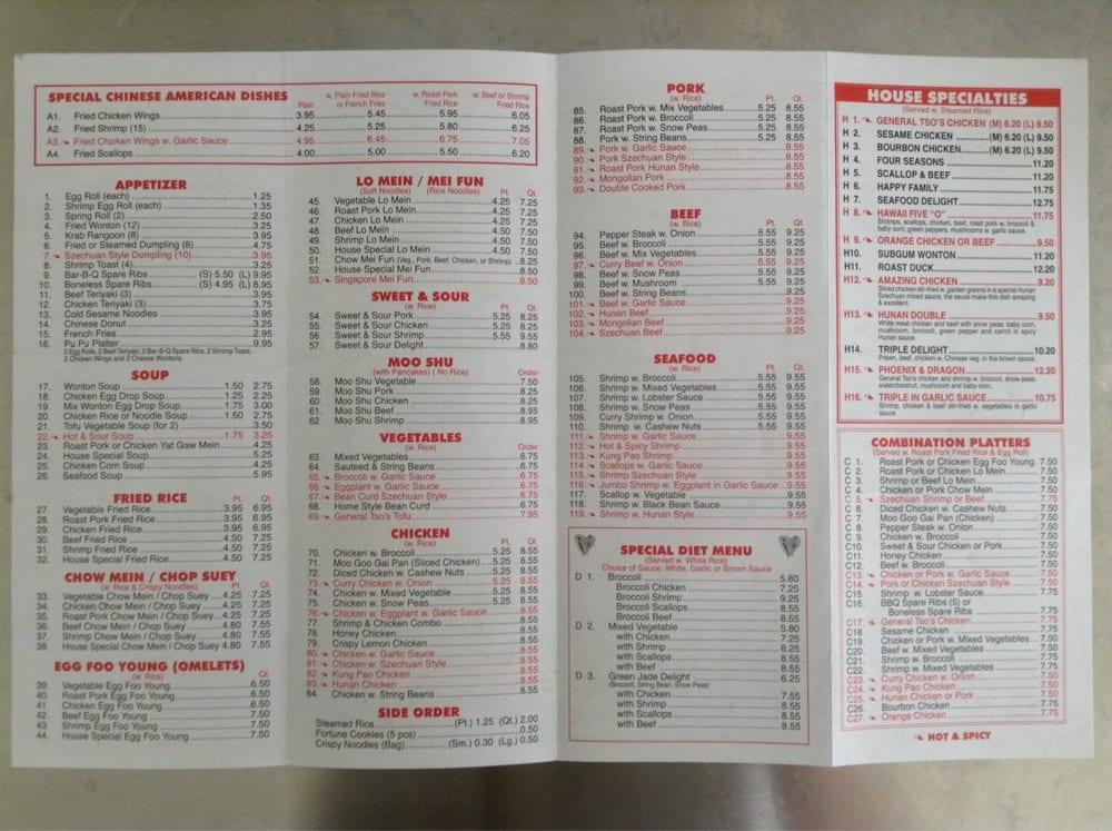 Menu at China 1 restaurant, Riverview, US-301