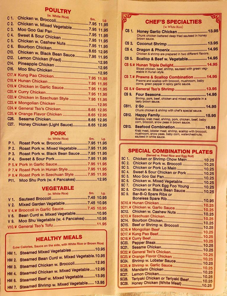 Menu at Chinese To Go restaurant, Clermont