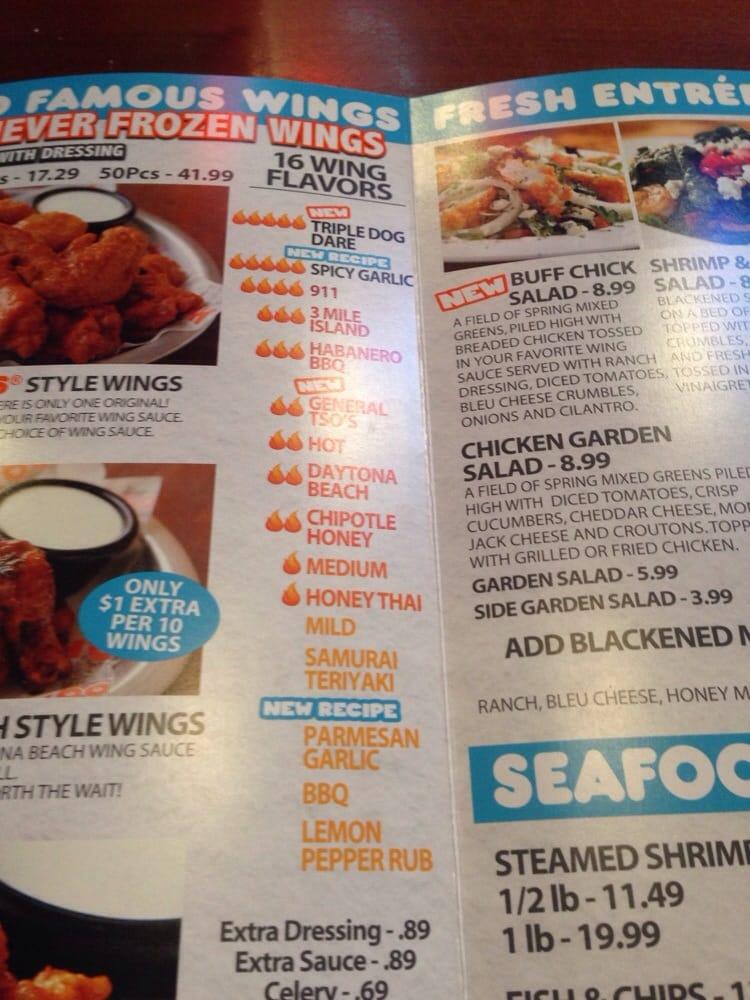 Menu at Hooters pub & bar, Pensacola Beach, 400 Quietwater Beach Rd