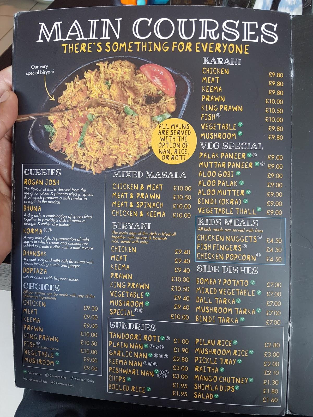 Menu at Akbar's Cafe, Bradford, -1424 Leeds Rd