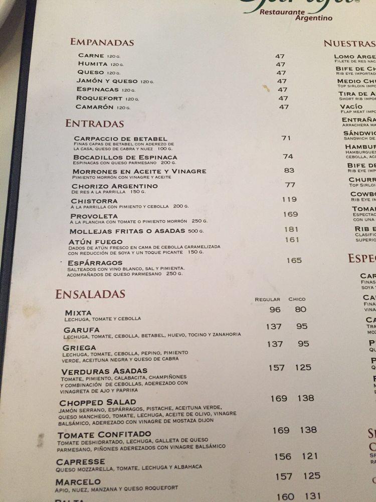 Menu at Garufa Restaurante Argentino - Cd. Juárez, Ciudad Juarez