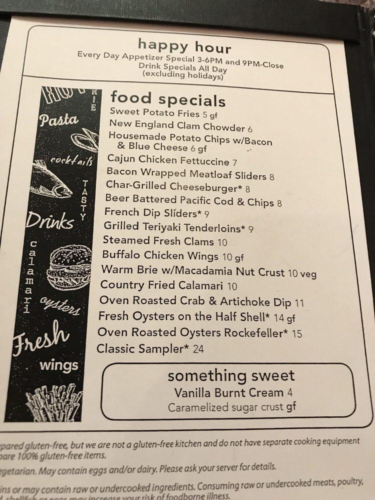Menu at Simon & Seafort's Saloon & Grill steakhouse, Anchorage