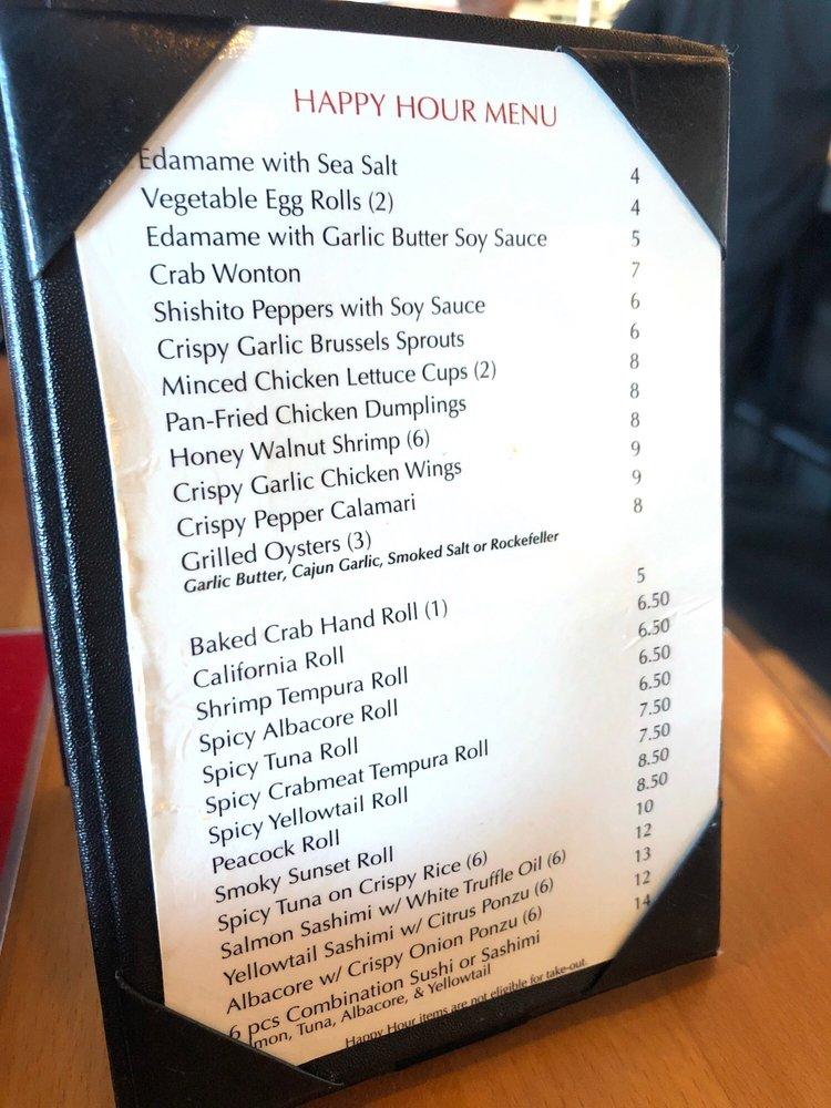 Menu at Wokcano restaurant, Culver City