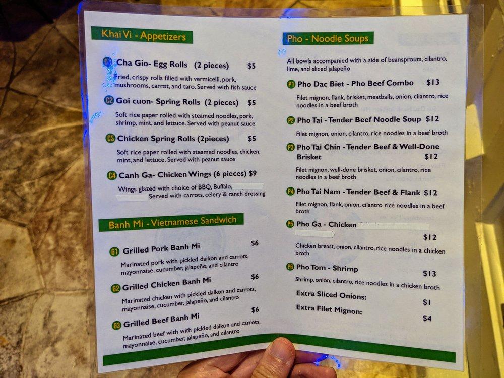 Menu at PHO - TASTIC restaurant, Johns Creek