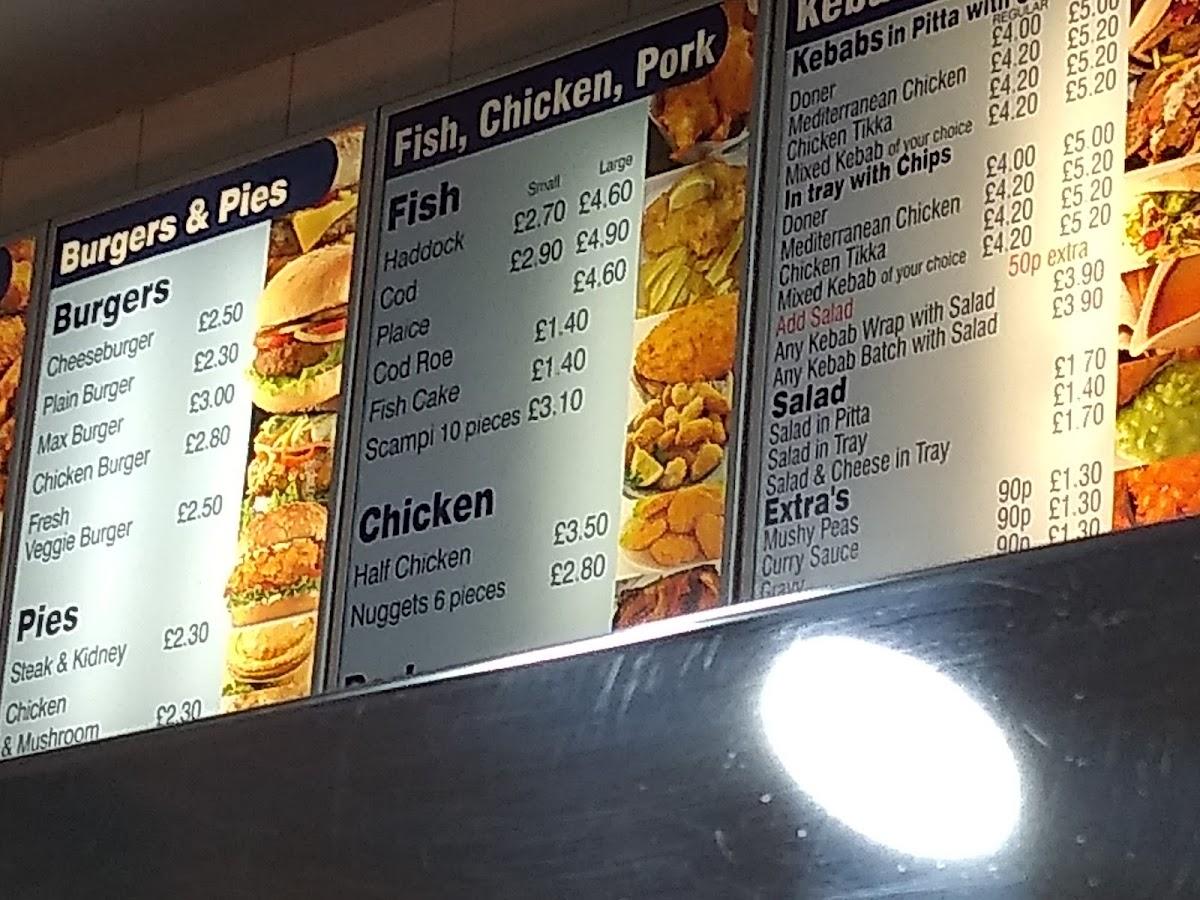 Menu at Aldermans Green Fish Bar, Coventry, 234 Alderman's Green Rd