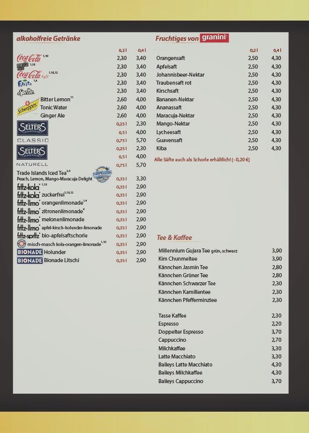 Speisekarte von Colala restaurant, Baden-Baden