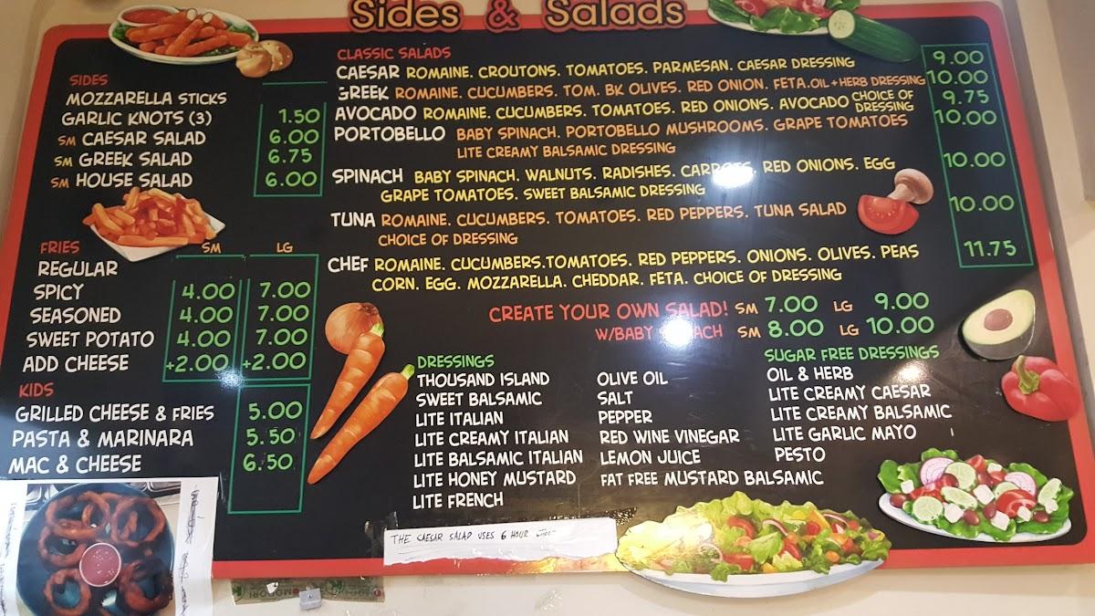 Menu at Crown Pizza pizzeria, New York City, 419 Kingston Ave