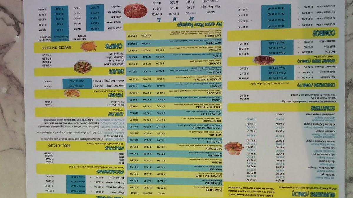 Menu at Da Vinci Italian Eatery Randfontein restaurant, Randfontein