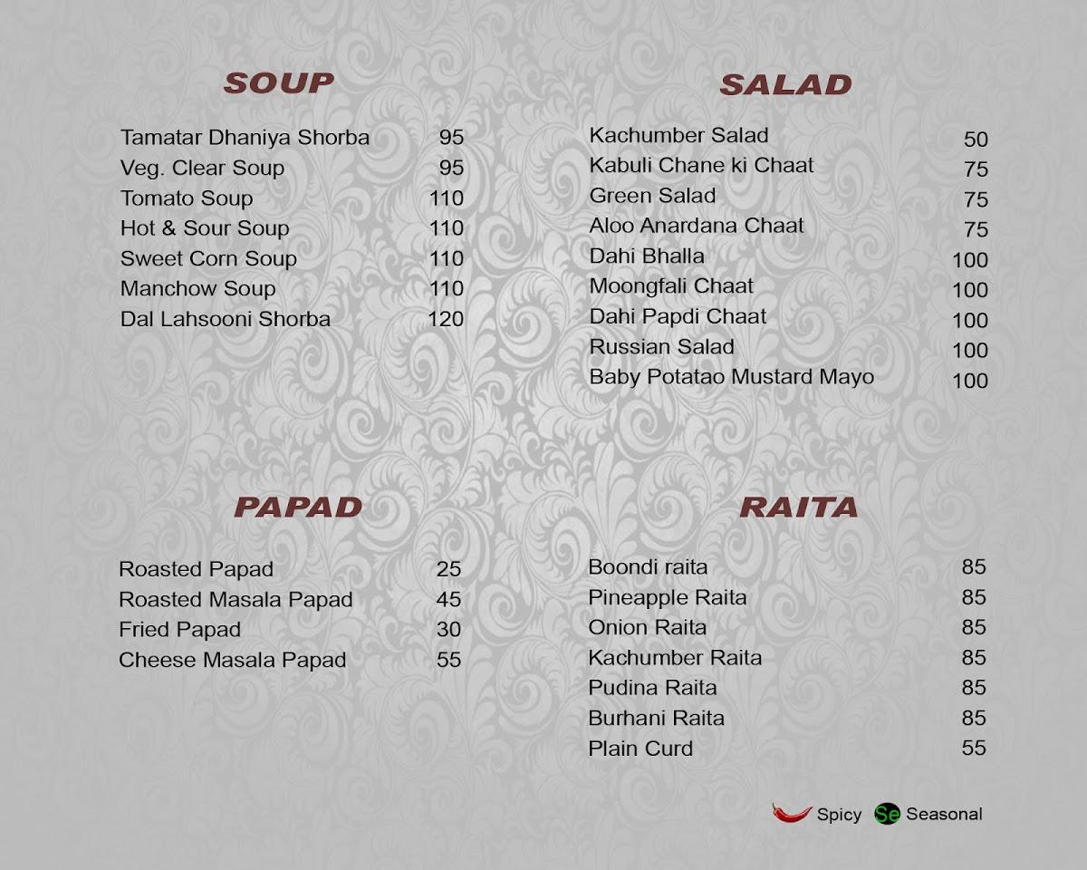 Menu at Mamu Da Dhaba, Bhuj, Hotel Kutch Heritage