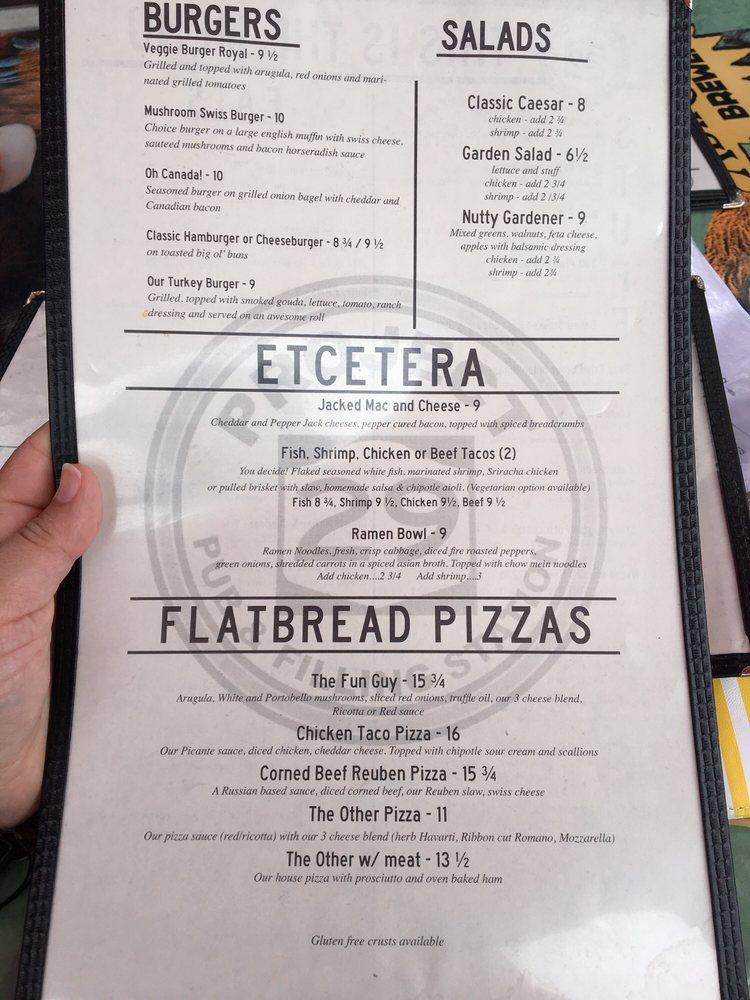 Menu at Project 29 Pub & Filling Station, Broadalbin