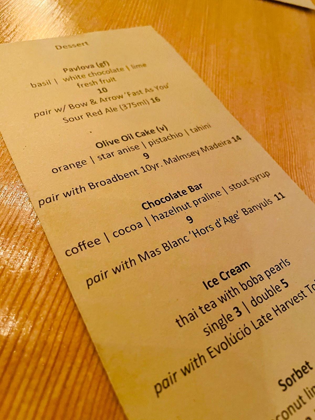 Menu at Farm & Table restaurant, Albuquerque