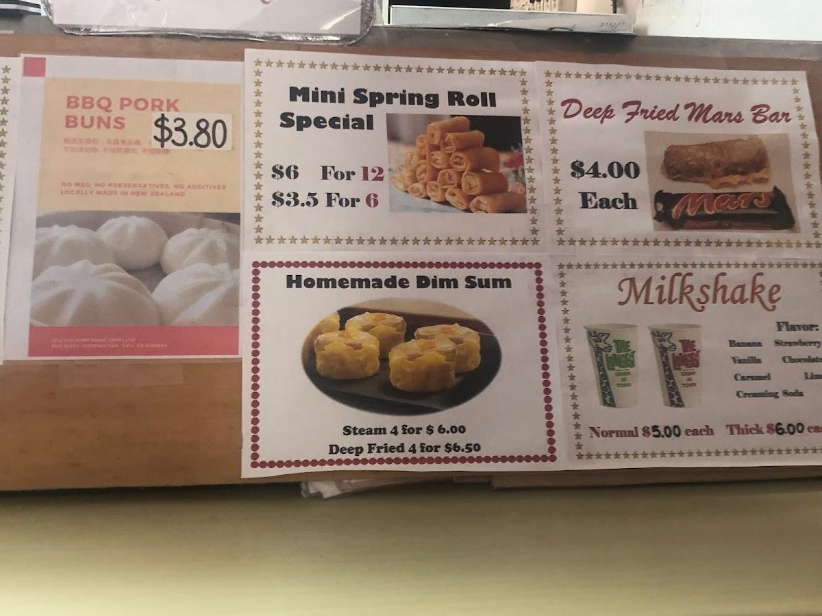 Menu at New Win Wah Chinese Restaurant & Takeaways, Taihape