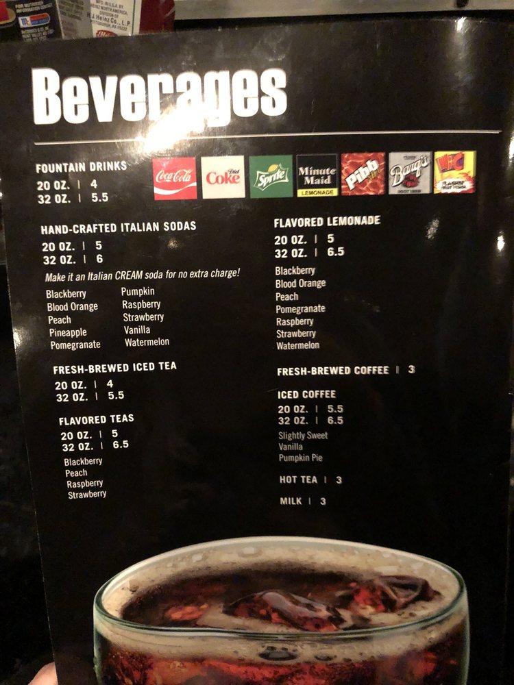 Menu at Regal Cinebarre Mountlake, Mountlake Terrace