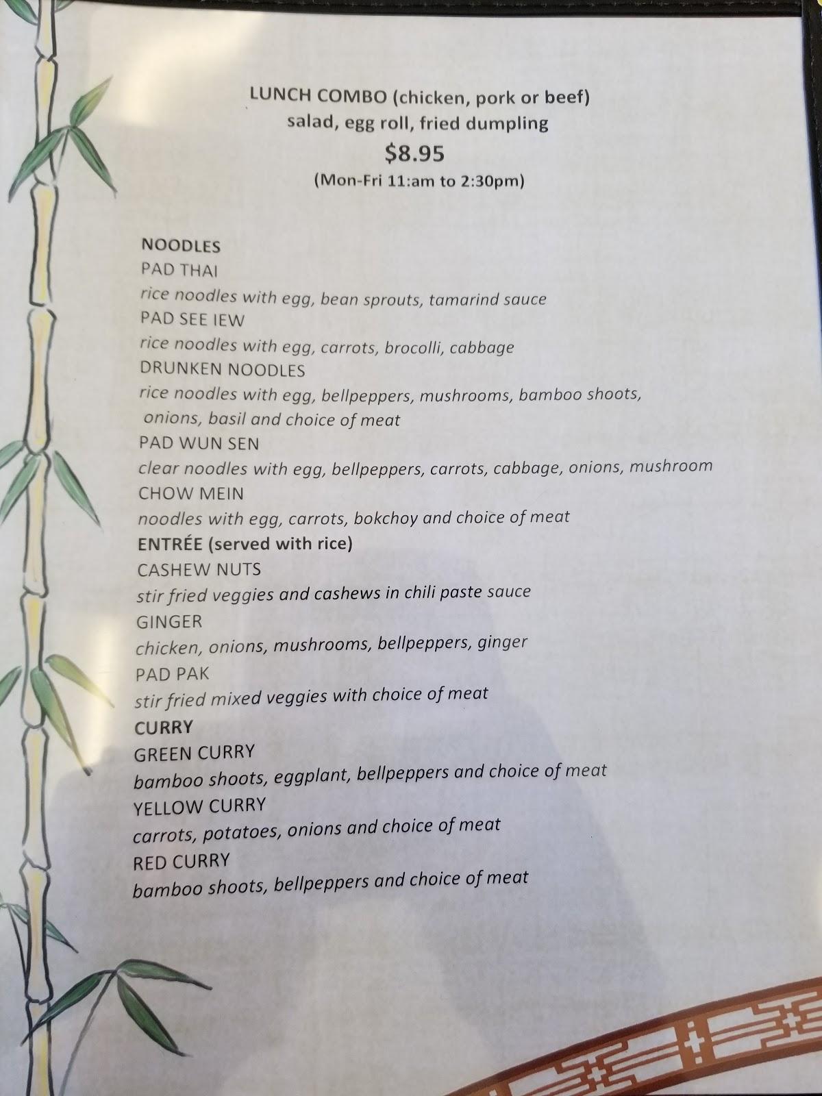 Carta del restaurante FORTUNE Korean & Thai Cuisine, Webb City